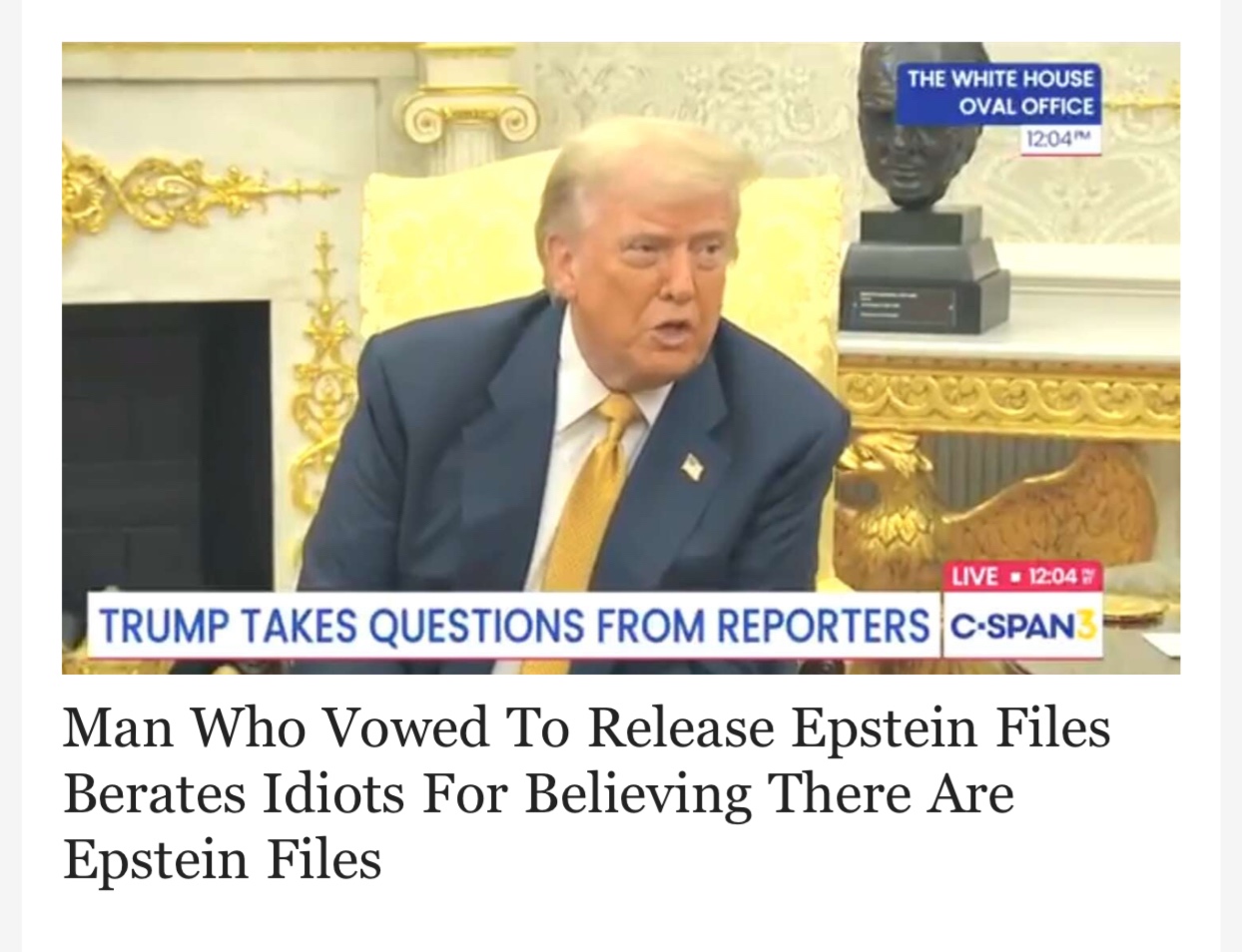 Great Babylon Bee Headlines...